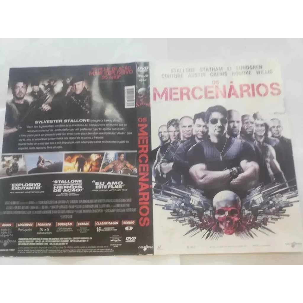 Dvd Ação Os Mercenários Stallone Statham Lundgren Rourke | Shopee Brasil