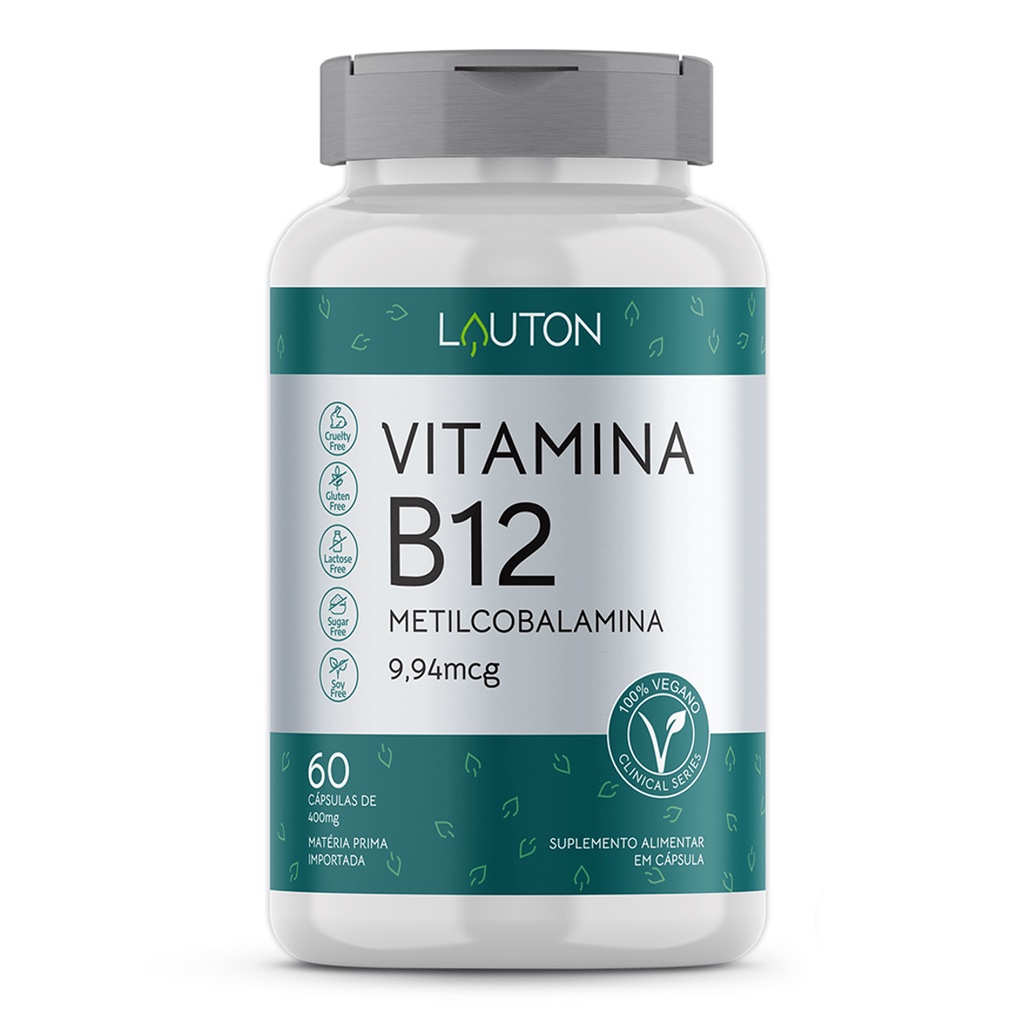 Vitamina B12 Metilcobalamina 400mg Vegana Lauton - 60 Cápsulas | Shopee ...