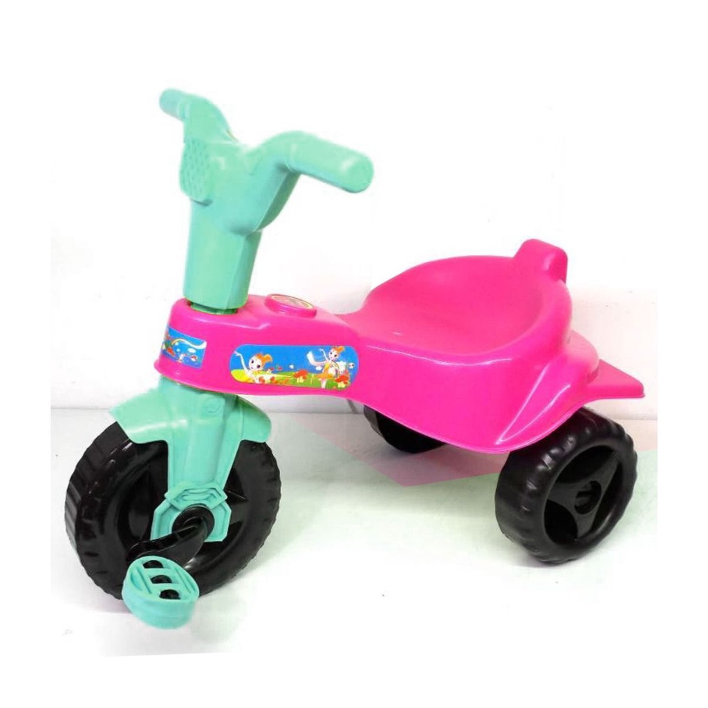 Velotrol Infantil Criança Menina Rosa Omotcha Com Adesivos | Shopee Brasil
