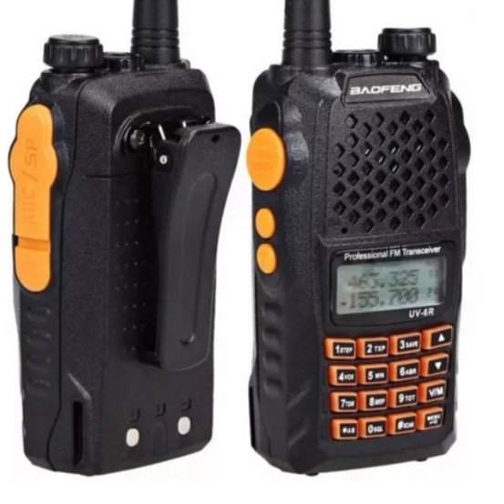 Radio Ht Walk Talk Dual Band Uhf Vhf Fm Baofeng Uv-6r 7w - Faz a Boa!