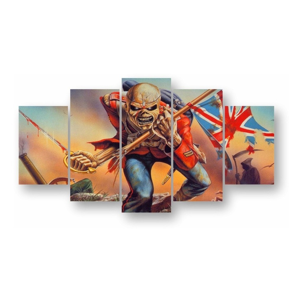 Quadro MDF 6 mm Decorativo Mosaico Iron Maiden Mascote Eddie Head ...