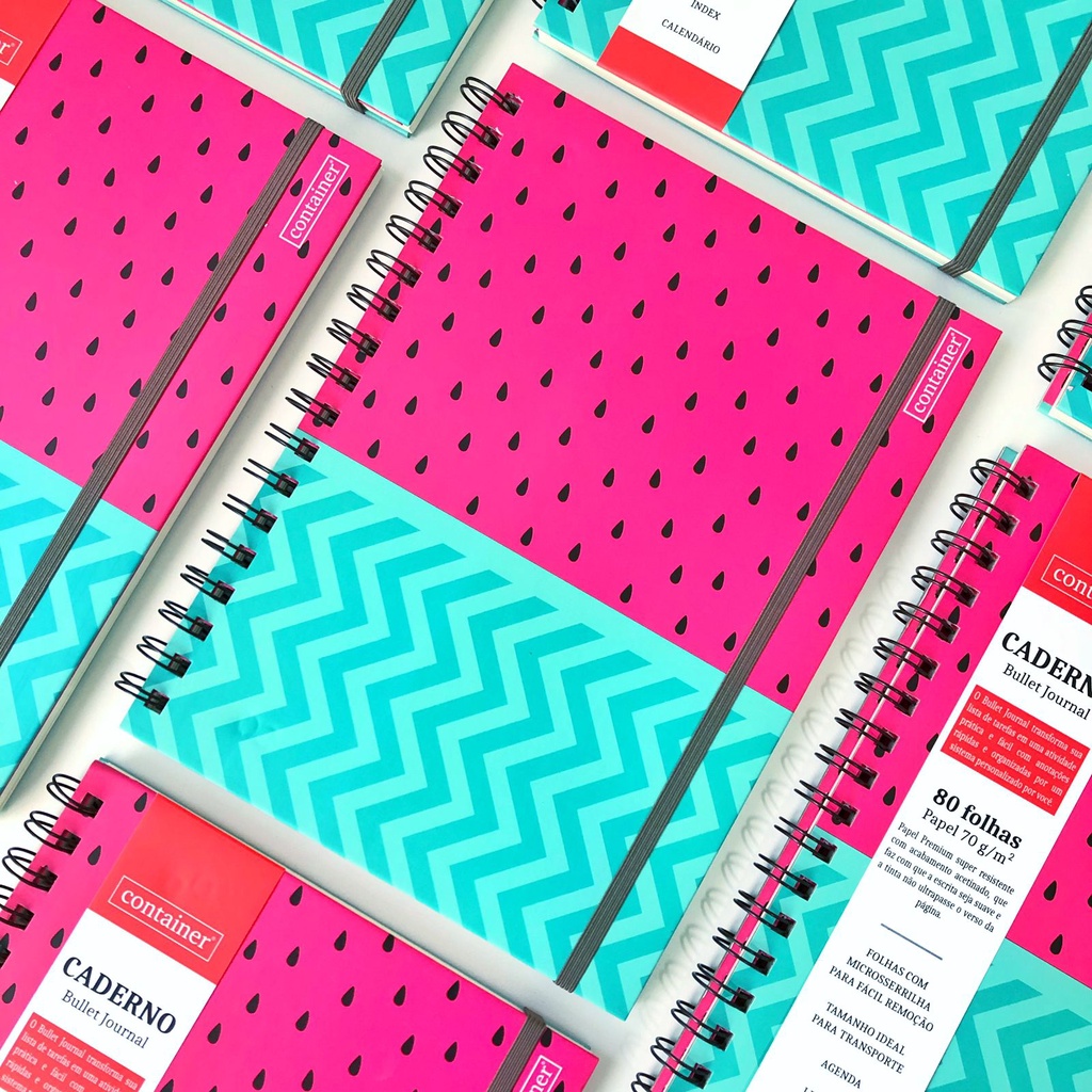 Caderno Melancia Pautado Bullet Journal 80 Folhas Papel 70g | Container ...