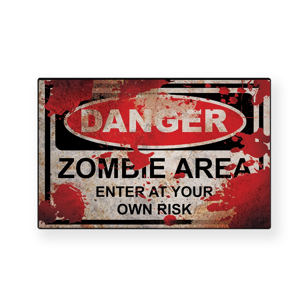 Quadro Placa Decorativa - Zombie Zone Walking Dead 5073 | Shopee Brasil