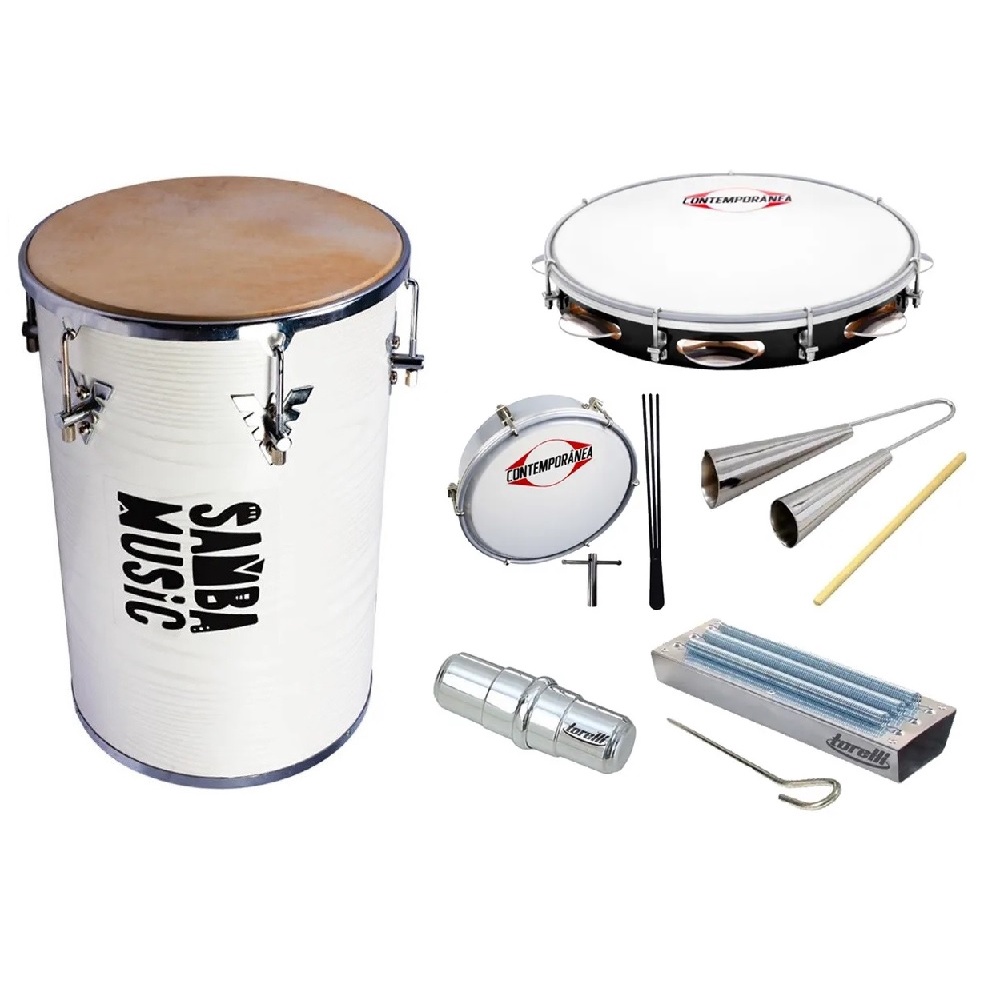 Kit Instrumentos de Samba Brancos Completo PHX Contemporânea Torelli ...