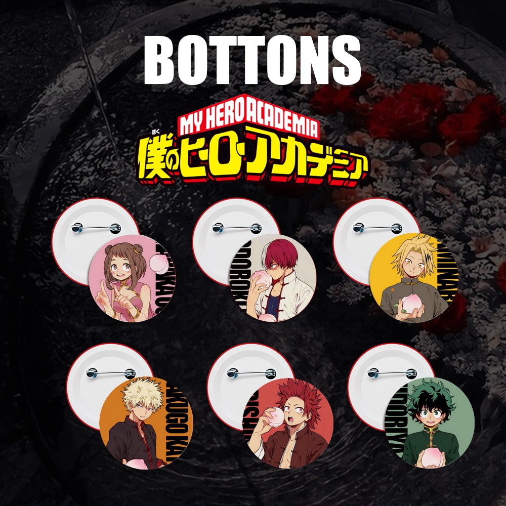 Kit de 6 Bottons - Botons personalizados Anime Boku no Hero - My Hero ...