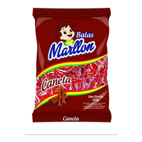 Bala Marllon canela 600 gramas/bala dura/bala redonda. | Shopee Brasil