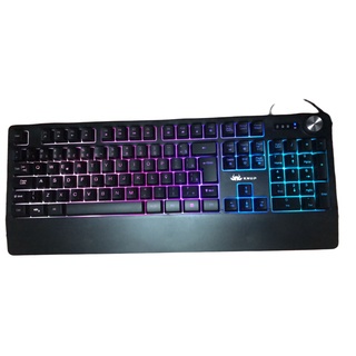 Teclado Gamer Knup Retroiluminado Membrana Multimidia Pc 106 Teclas LED ...
