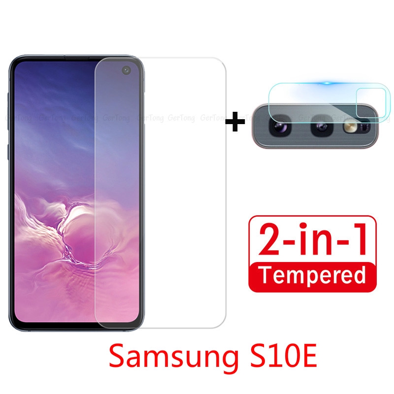 Protetor De Tela De Vidro + Lente De Vidro 2 Em 1 Para Samsung Galaxy S10E / S10 Lite ...