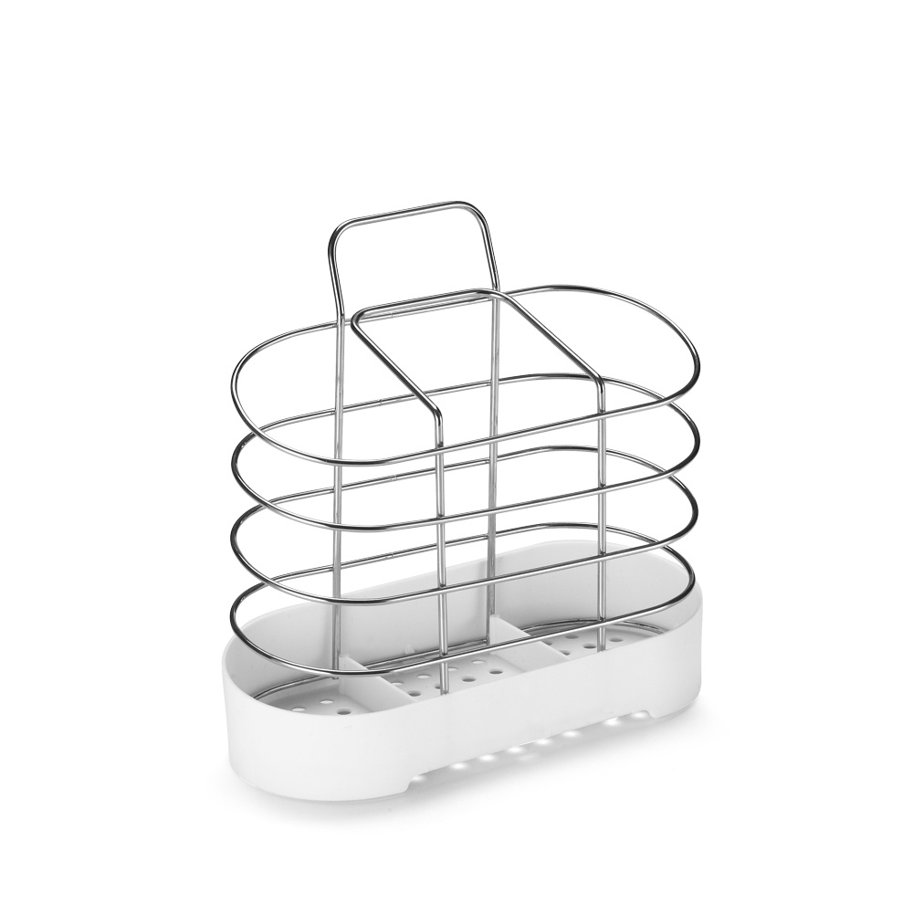 Porta Talheres Pia Belize Em Aço Branco Arthi | Shopee Brasil