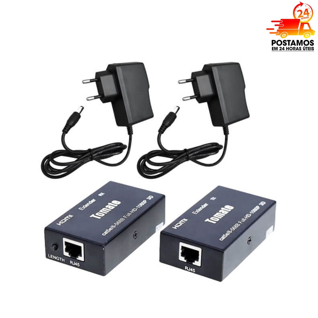 Extensor Hdmi 60 Metros X Rj45 Cat5e/cat-6 3d 1080p Full Hd Original ...