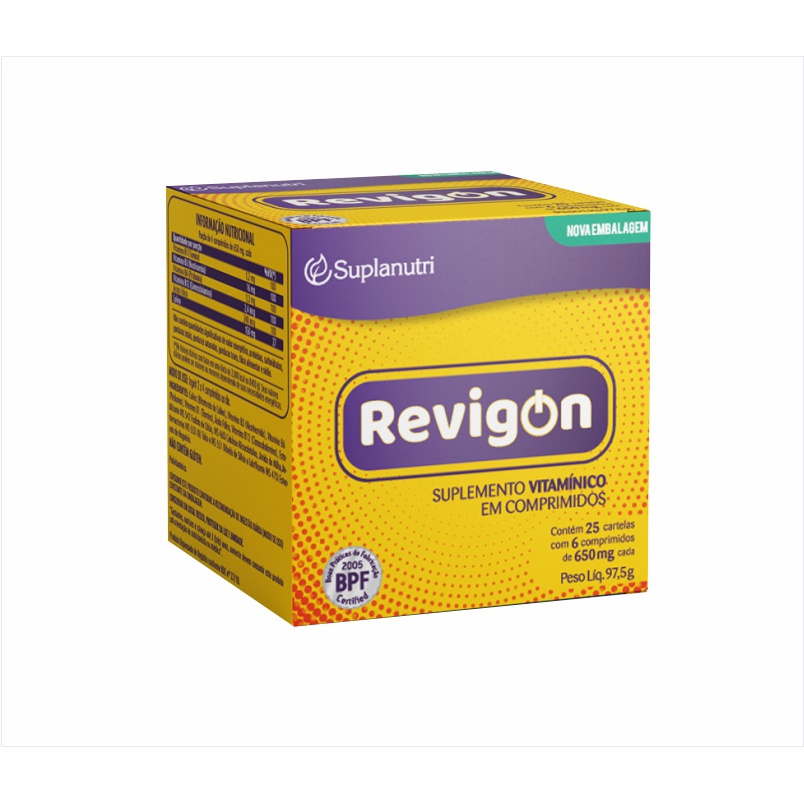 Cura Ressaca Revigon 650mg C/25 Cartelas – Suplan | Shopee Brasil