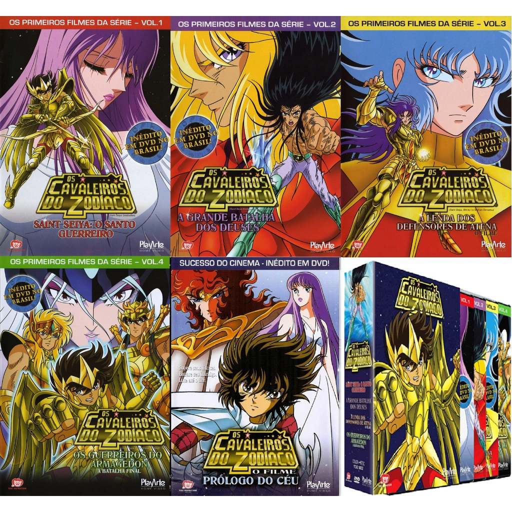 Os Cavaleiros do Zodíaco 5 filmes em 5 dvds | Shopee Brasil
