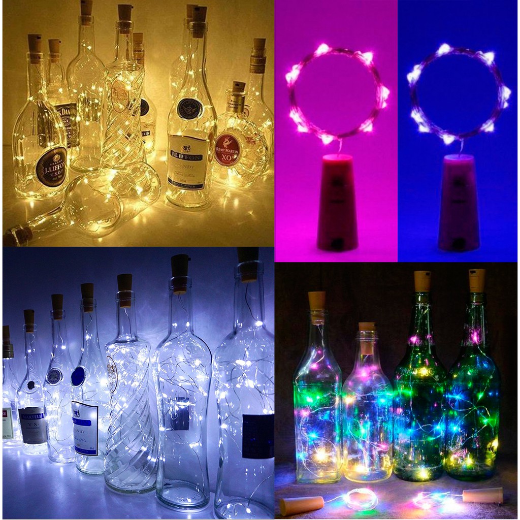 Rolha de Led Fio Fada para Garrafa 2m 20 Leds Branco Quente Frio ...
