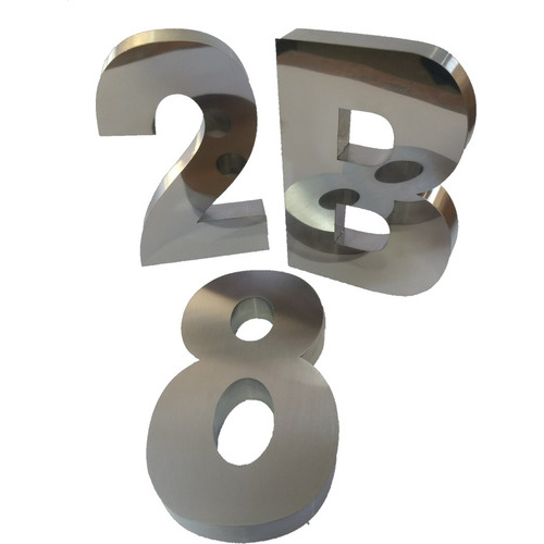 Kit 2 Números Ou Letras De 40cm Em Aço Inox 430 Brilhoso | Shopee Brasil