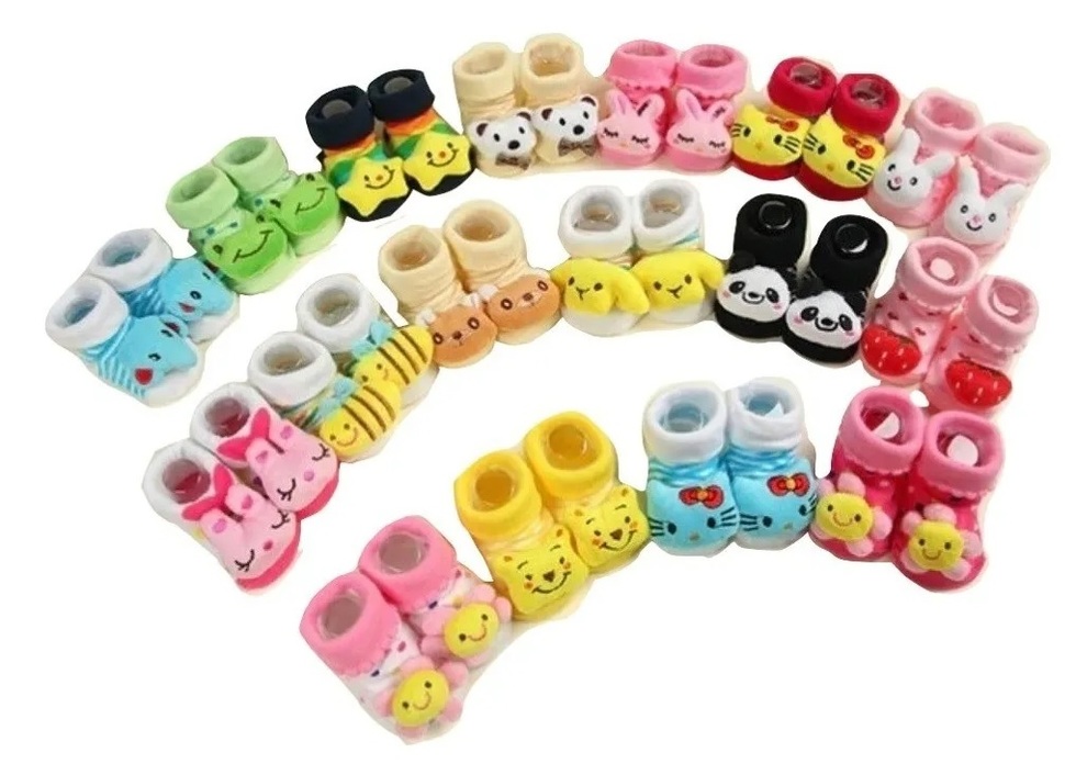 Kit com 10 Pares De Meia Menina de Bichinho Personagens quentinha para ...