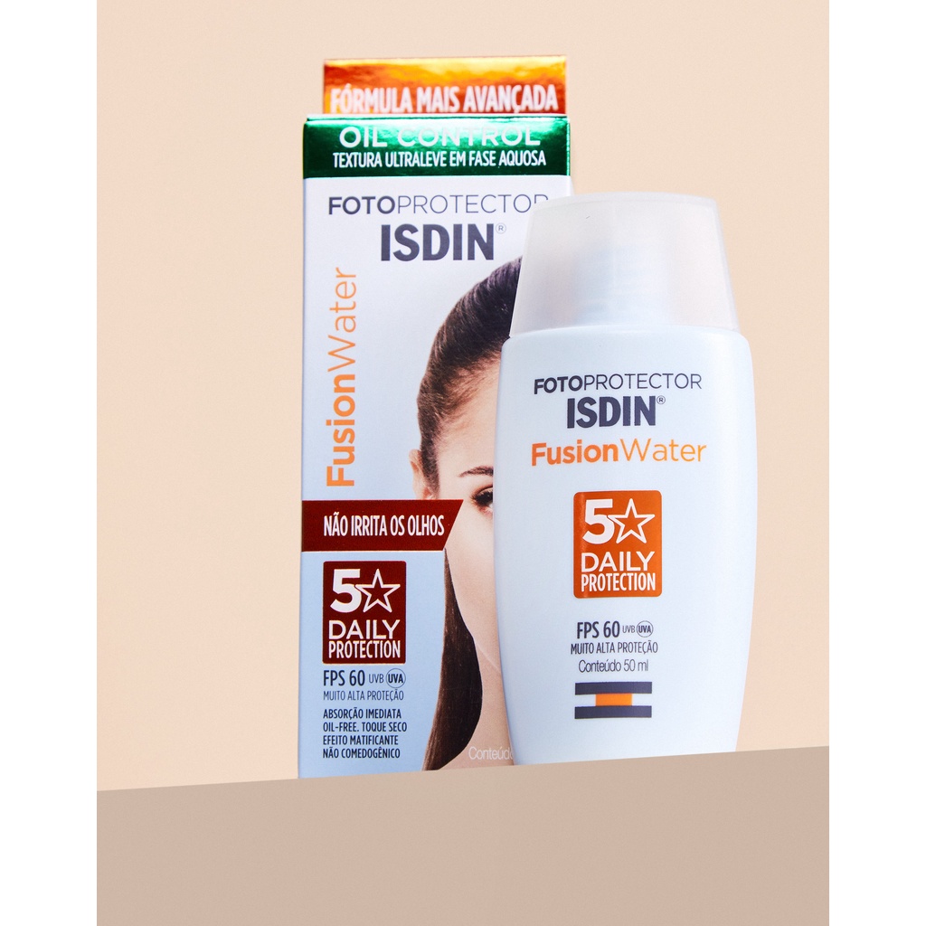 Protetor Solar Facial Isdin Fusion Water Oil Control Fps60 - 30ml | Shopee Brasil