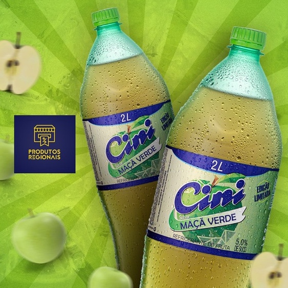 Refrigerante Cini Maçã verde- edição limitada | Shopee Brasil