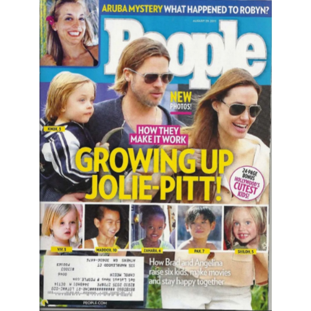 REVISTA PEOPLE, DE 29/08/211, ANGELINA JOLIE, BRAD PITT NA CAPA ...