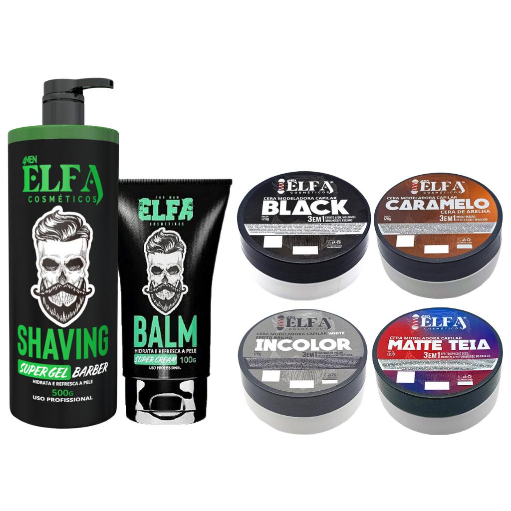 Kit Elfa 30 cera Elfa + 1 Shaving Elfa 500g + 1 Balm 100g | Shopee Brasil