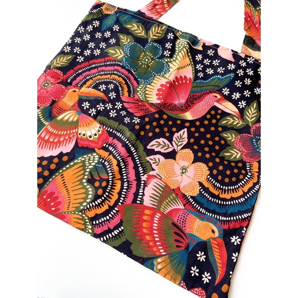 ecobag dupla face farm rio tecidos originais | Shopee Brasil