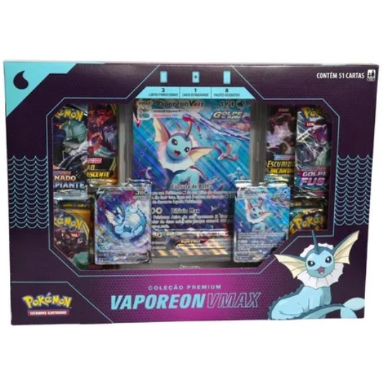 Box Pokémon Vaporeon V Max lançamento | Shopee Brasil