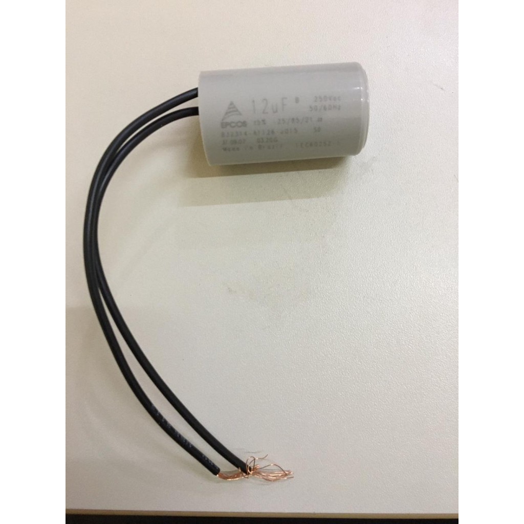 3 X Capacitor 12uf 250v Epcos 2 Fios Motor Portão Eletrônico | Shopee ...