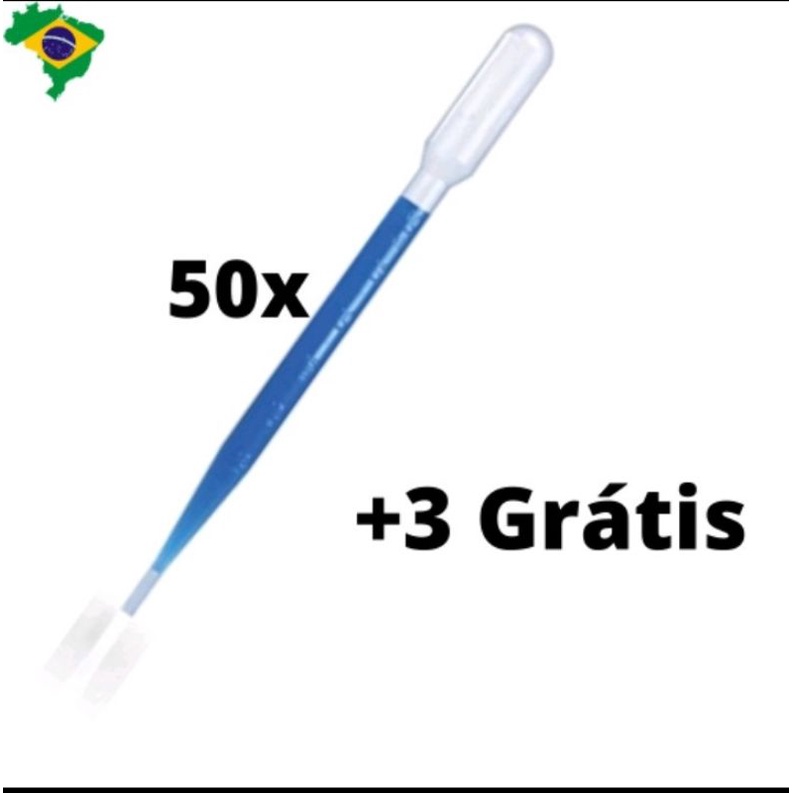 Pipeta Pasteur Plástica 3ML 50+3 Pronta Entrega Conta Gotas | Shopee Brasil