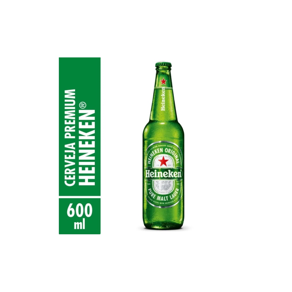 Fardo de Cerveja Heineken de Garrafa Long Neck 600ml Original Com 12 ...