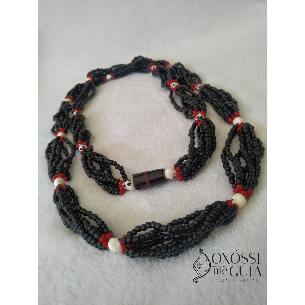 Braja de Exú Braja 7 fios Exu Guia Fio de Contas Guia de Proteção ...