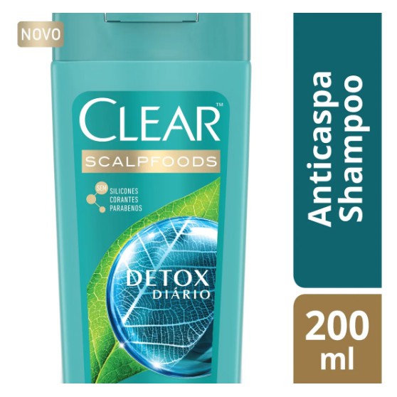 Shampoo Anticaspa Clear Detox Diario Zero Caspa 200ML. | Shopee Brasil