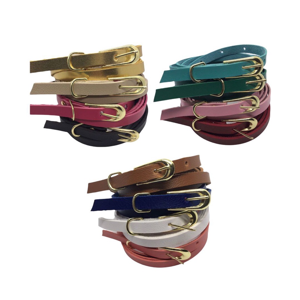 Cinto de Feminino Fininho Básico Fivela Dourado Unha de Gato - Brenda ...