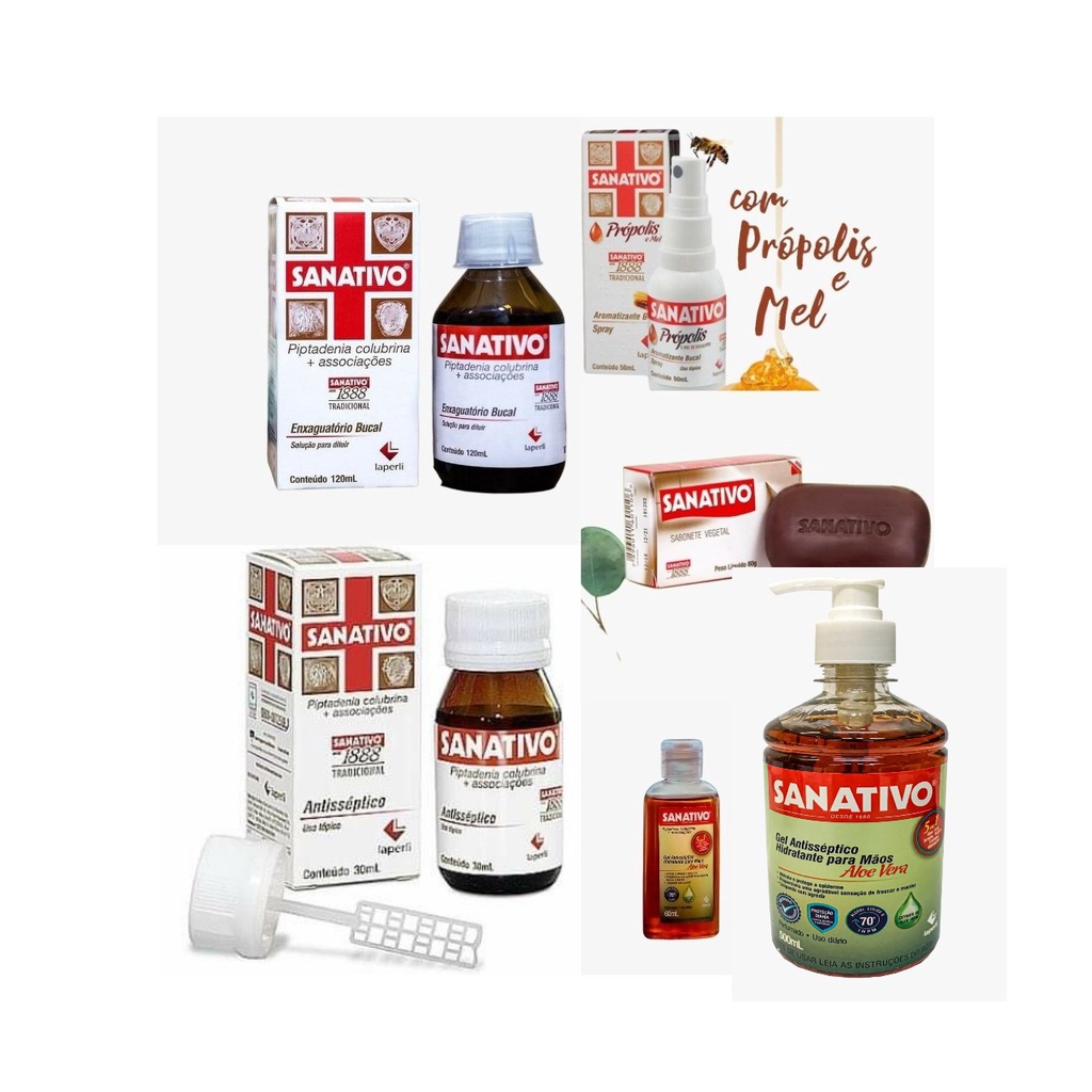 06 Produtos Sanativo Antisséptico TRADICIONAL | Shopee Brasil