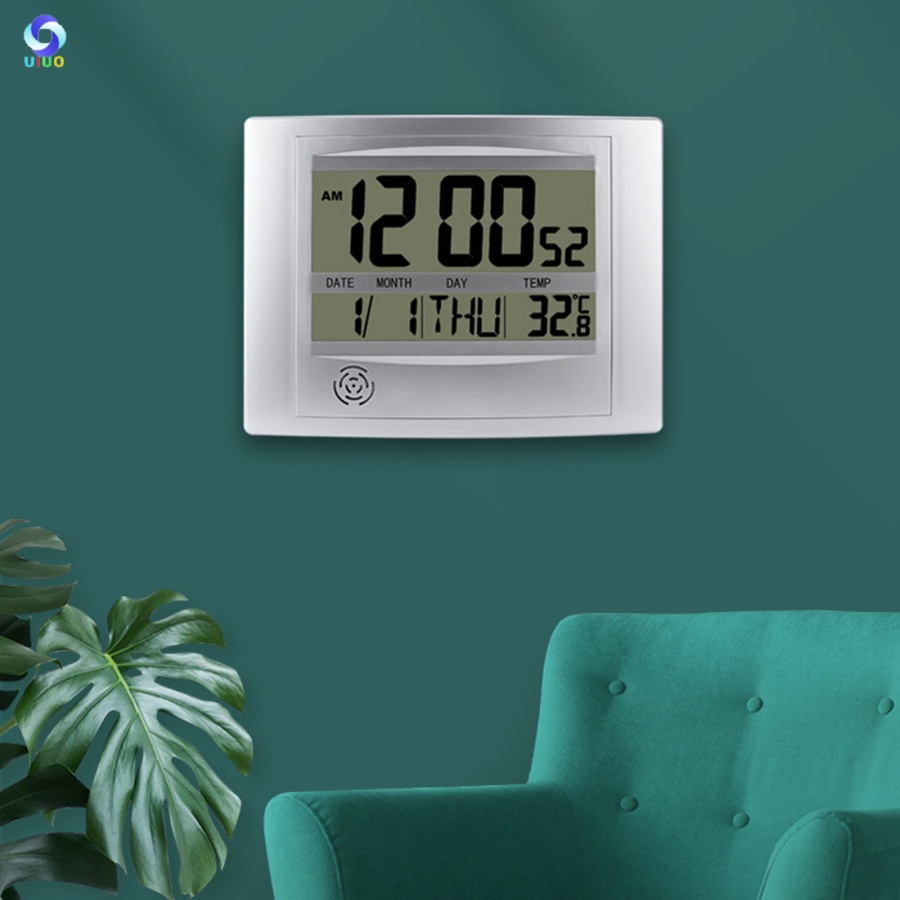 (UIUO) Relógio Digital De Parede/Mesa De Atomic Com Alarme Grande ...