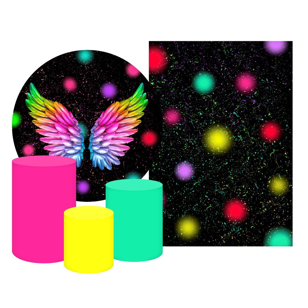 Kit Paineis Casados +Capas Cilindros Tema Asa Neon | Shopee Brasil