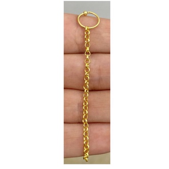CORRENTINHA PARA PIERCING DOURADO e Prateado | Shopee Brasil