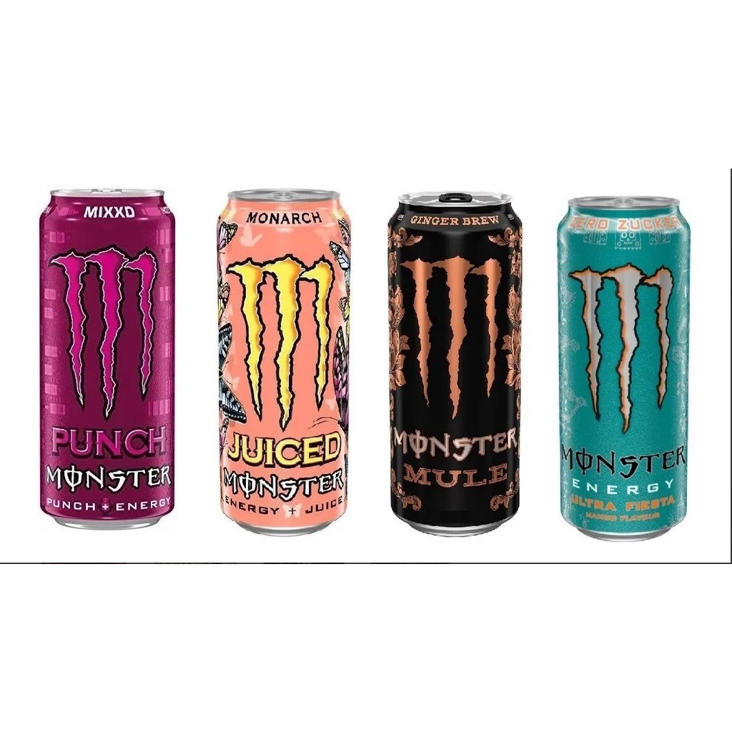 Monster Energy Drink Importadas 500ml (conjunto 4 Unidades) | Shopee Brasil