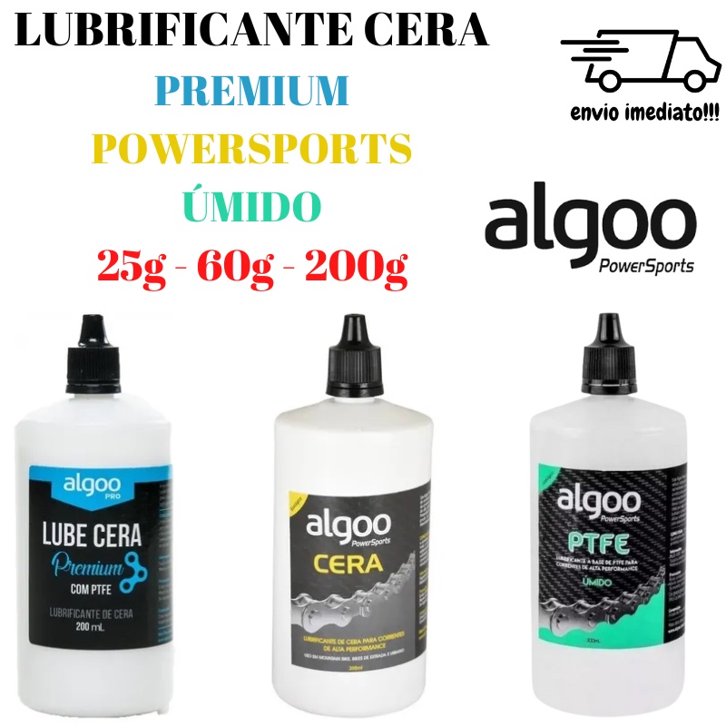 Lubrificante Premium para corrente Cera Algoo Lube Úmido e Multiuso ...