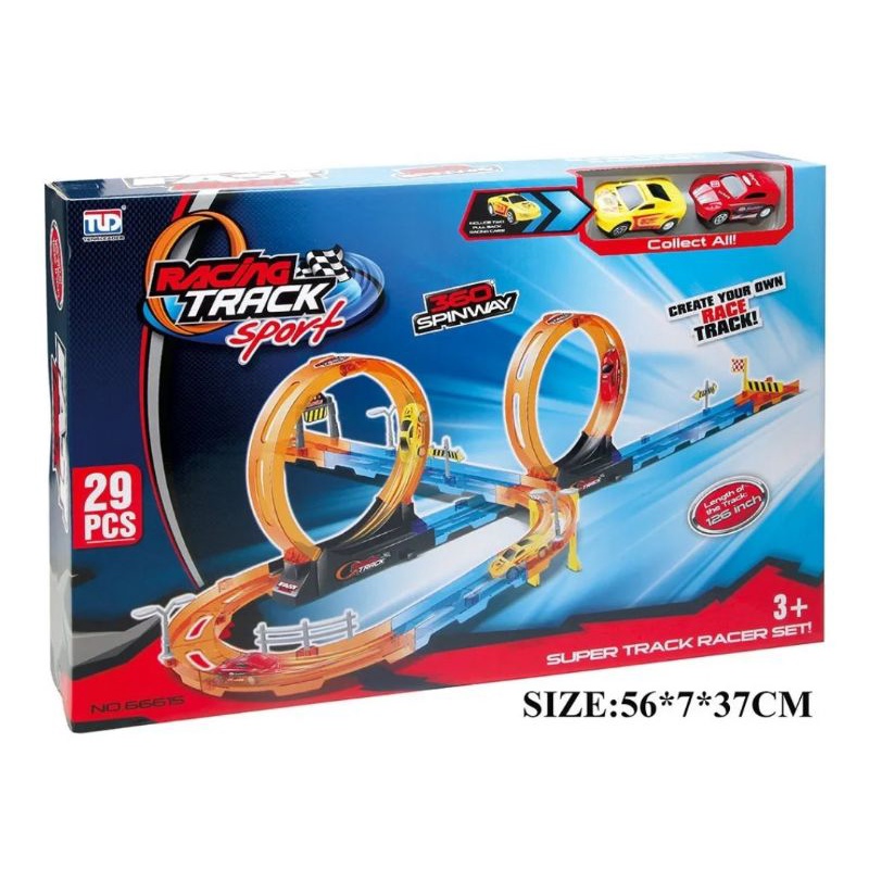 Pista Tipo Hotwheels Mega Loop Carro Fricção 29pcs | Shopee Brasil