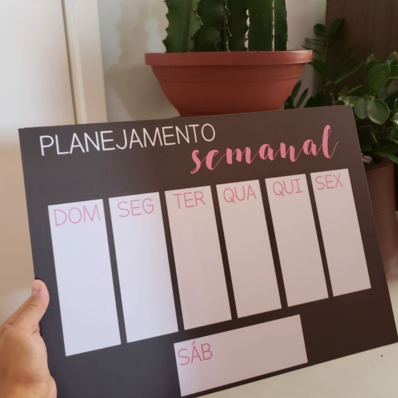 Planner de parede - Planejamento Semanal 30x40cm | Shopee Brasil