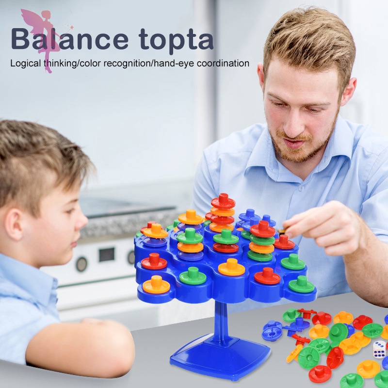 Stack & Balance Tree Family Game Colored Pieces Fun Educational ...