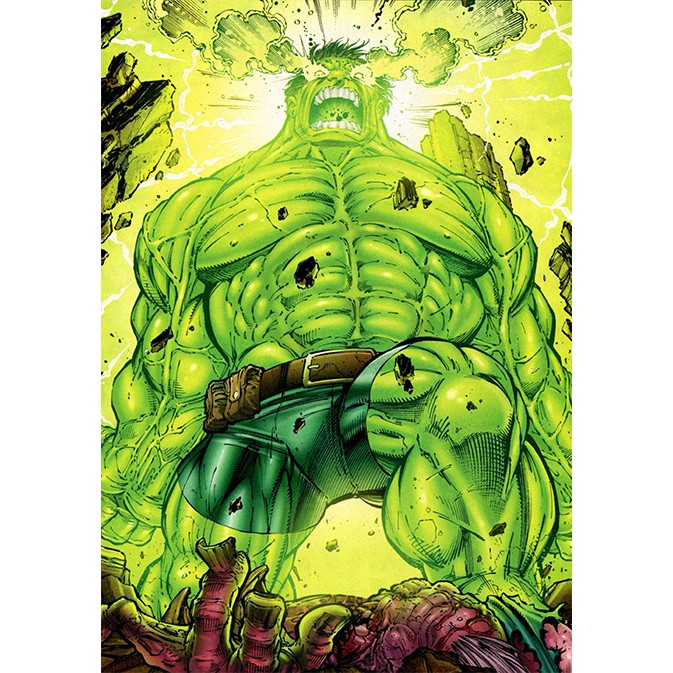 Pôster adesivo MARVEL Hulk - tamanho A4 (21 x 29.7 cm) | Shopee Brasil