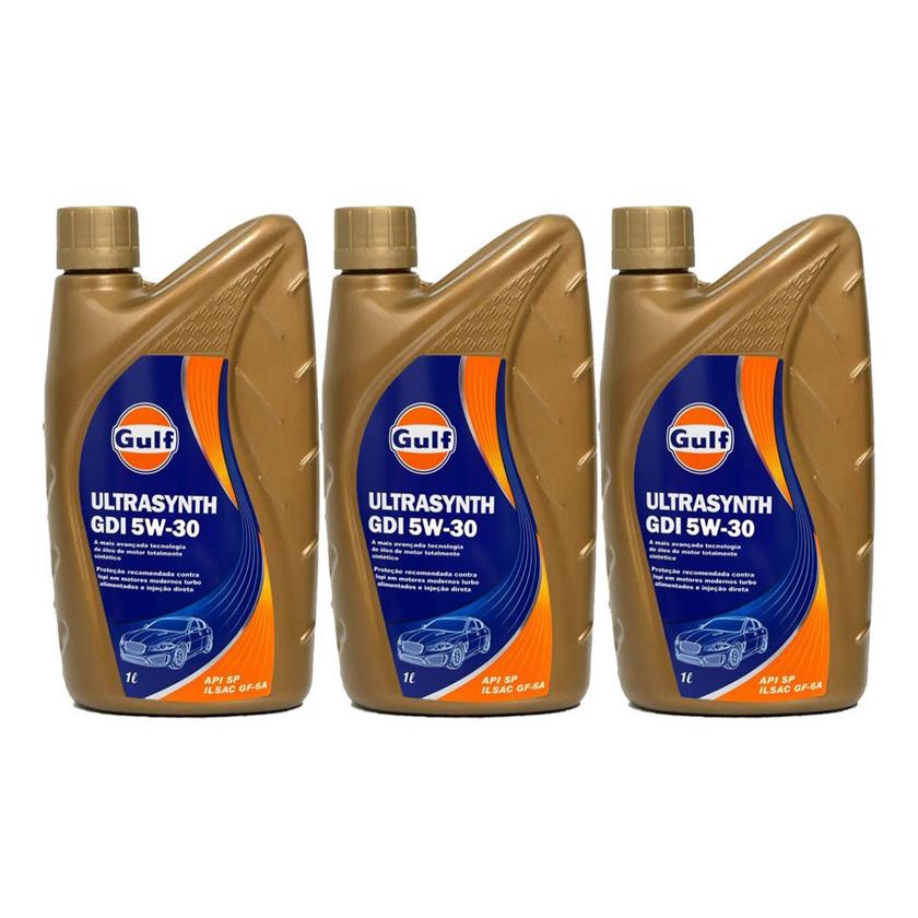 Kit C/3 Gulf Ultrasynth Gdi 5w30 Api Sp Ilsac Gf-6a Sintetico | Shopee ...
