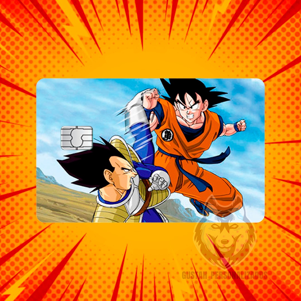 Adesivo para Cartão de Crédito e Débito, Skin com o tema Dragon Ball Z ...