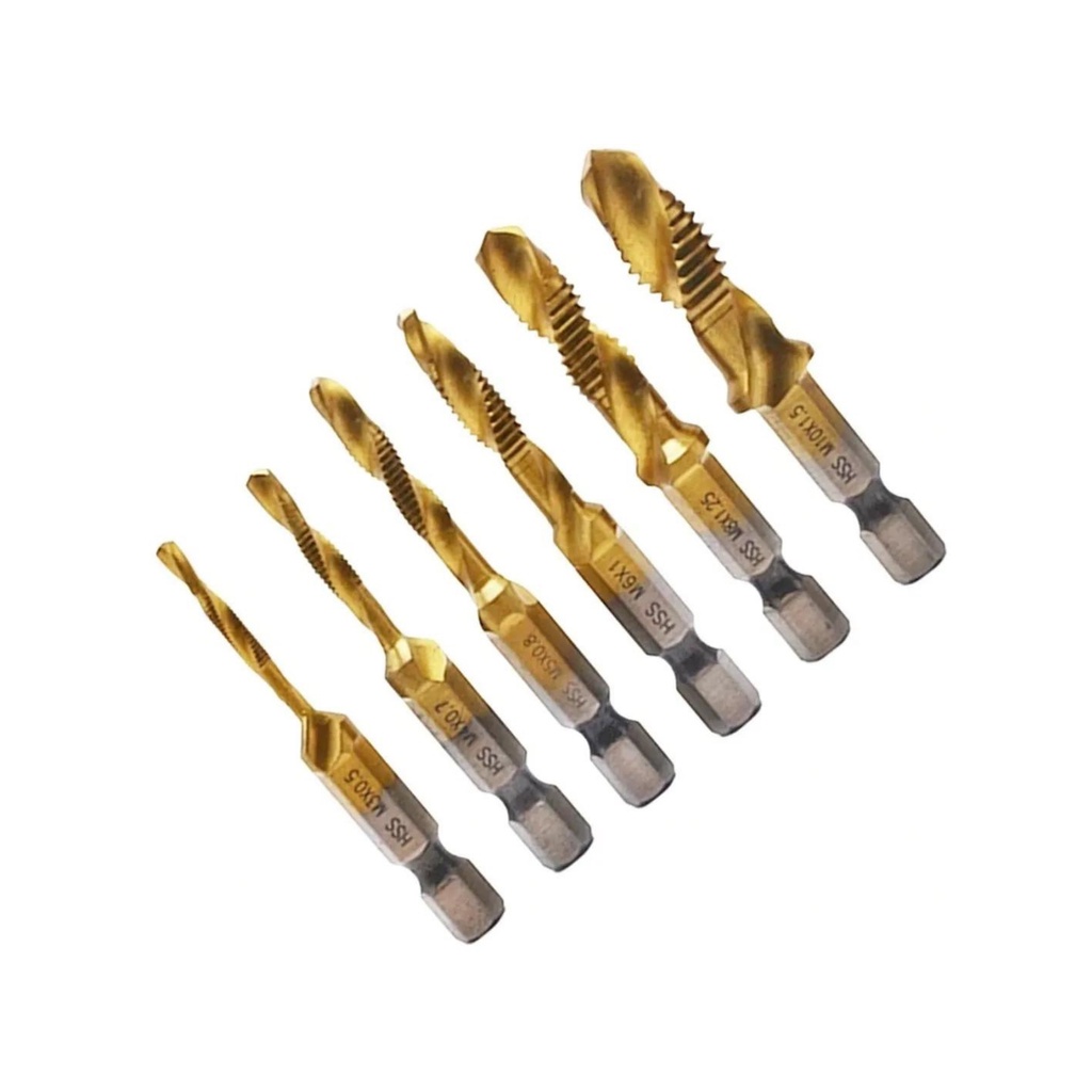 Jogo Broca Macho Fura E Faz Rosca M3, M4, M5, M6, M8, M10 Kit Envio ...