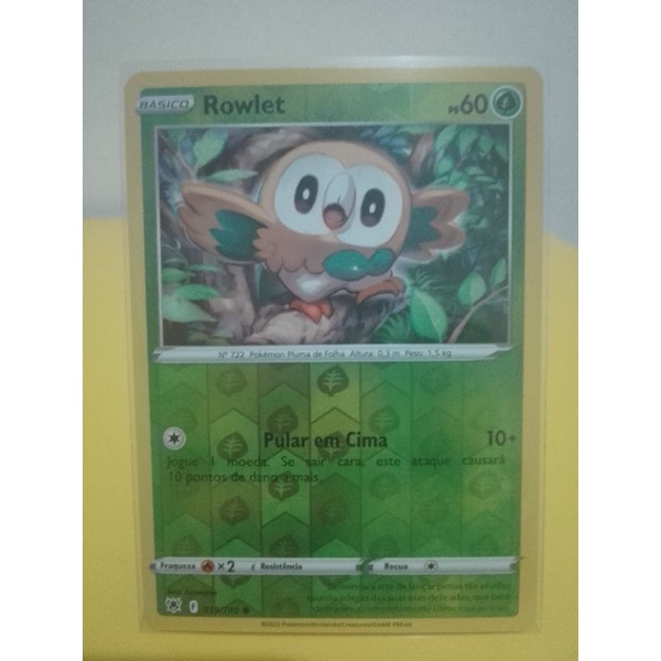 Carta Rowlet holográfica Pokemon Tcg Estrelas Radiantes | Shopee Brasil