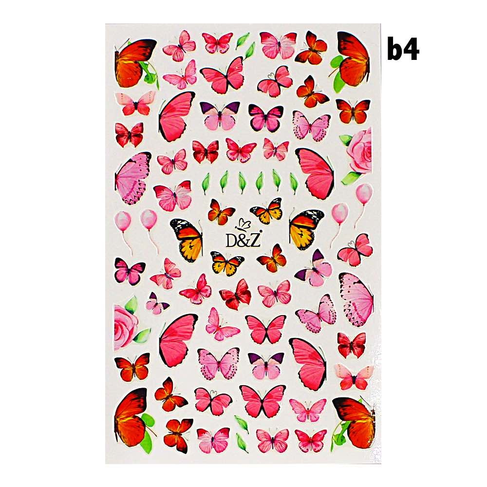 Pelicula De Borboletas Adesivo Para Unhas B4 Shopee Brasil