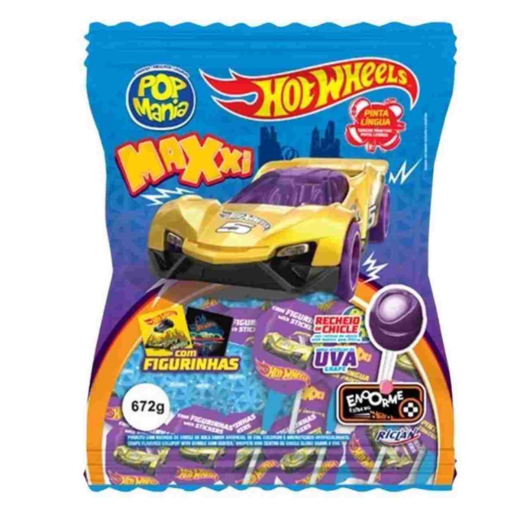 Pirulito pop mania maxxi uva com figurinhas 672g 24un | Shopee Brasil