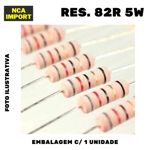 Resistor 82R 5W | Shopee Brasil