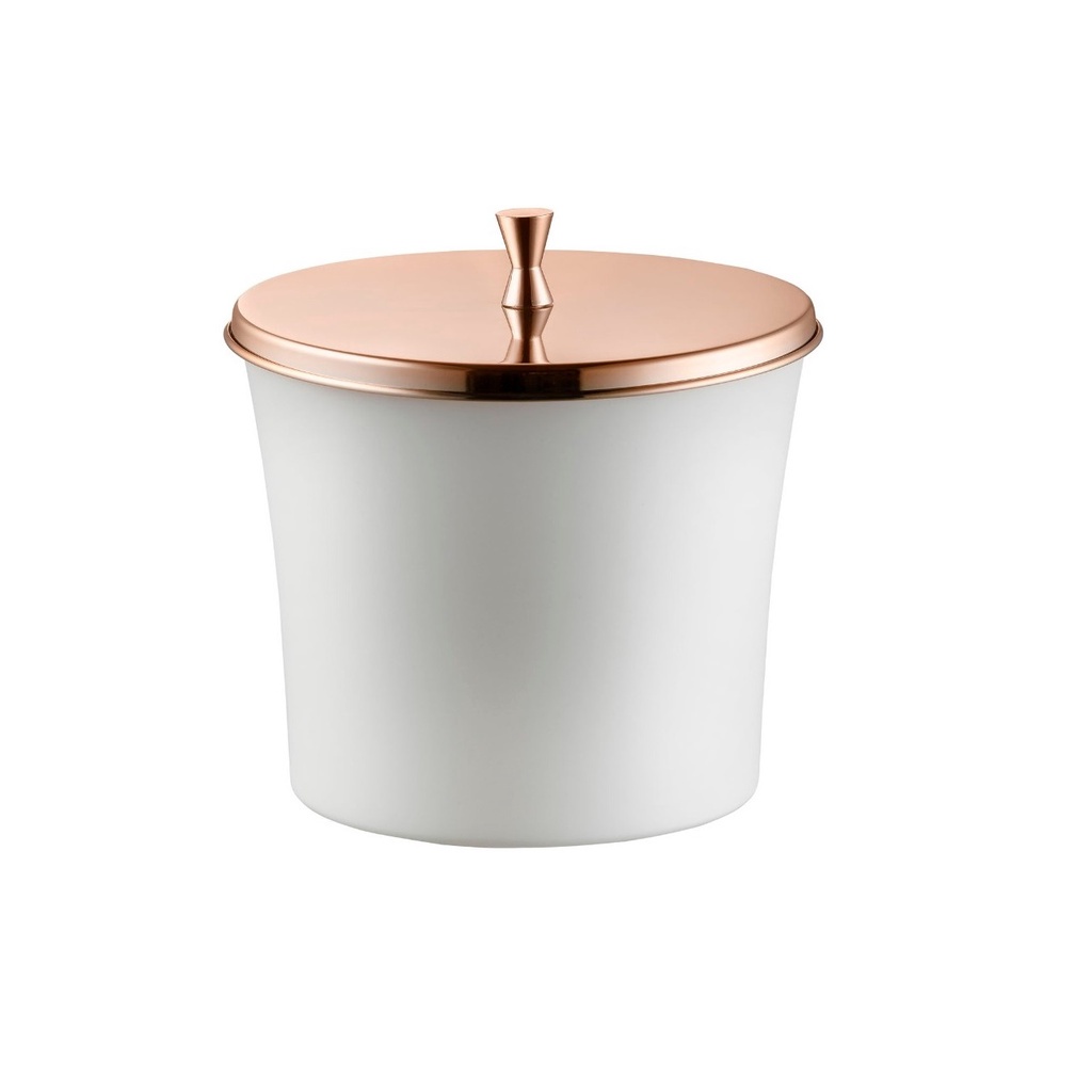 Lixeira Branca Tampa Cobre Aro Interno 3 Litros Forma Inox | Shopee Brasil