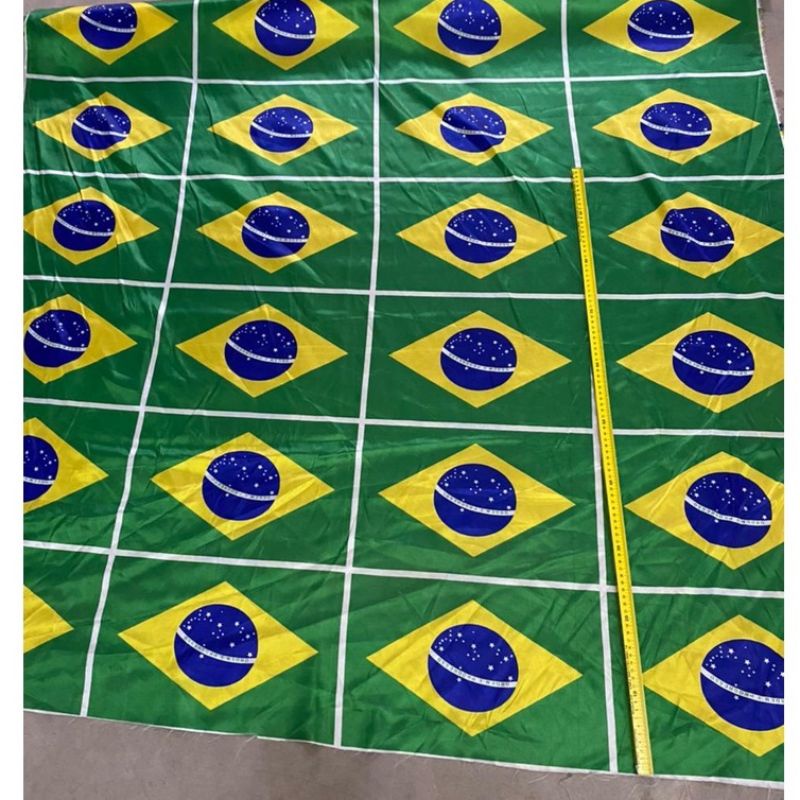 Bandeirinha Do Brasil Em Cetim | Shopee Brasil